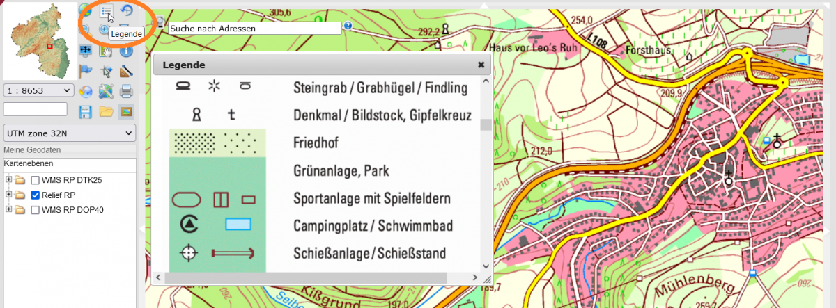 Legende – Geoportal